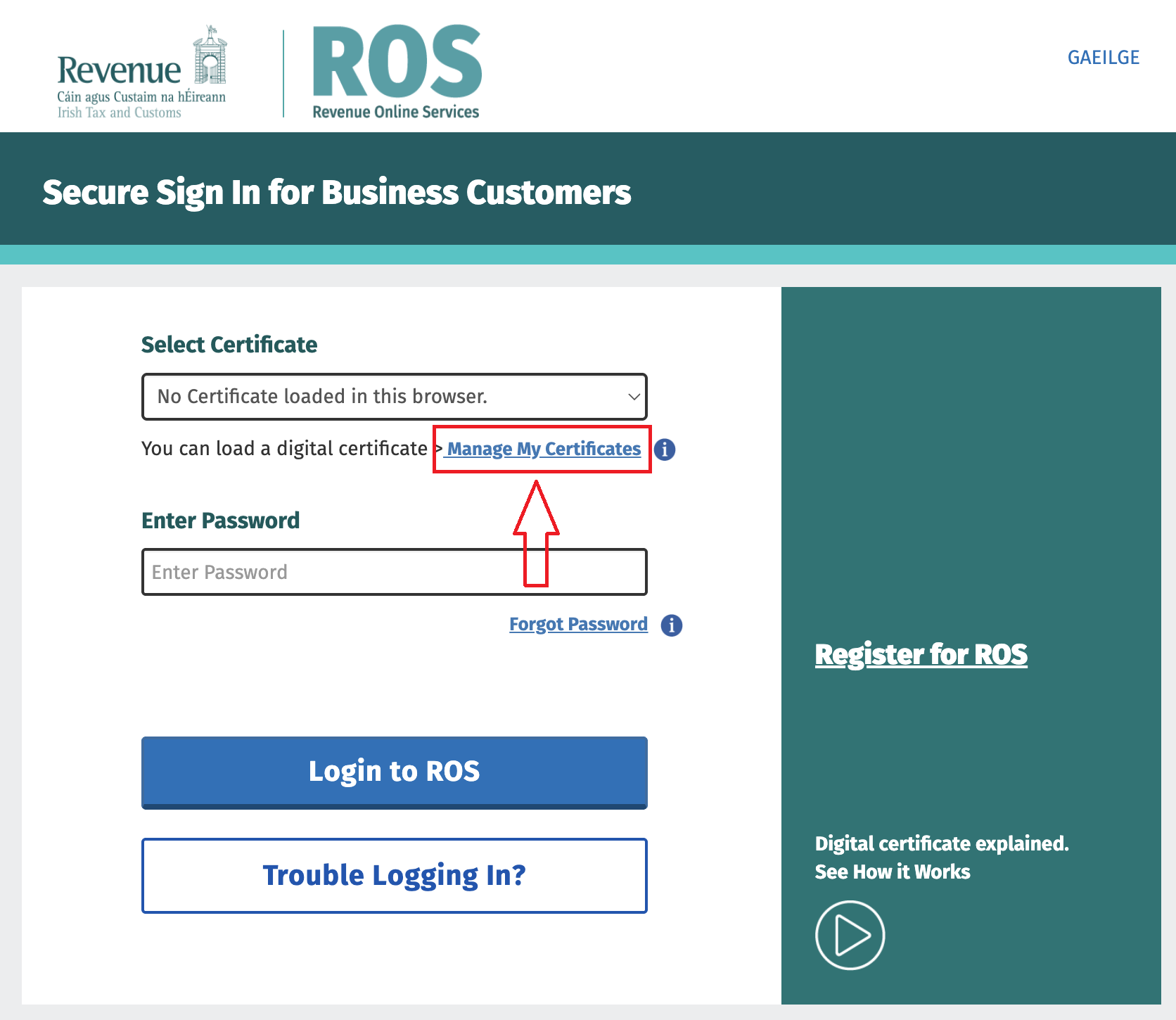 Transferring a ROS Digital Certificate from one computer to another ...