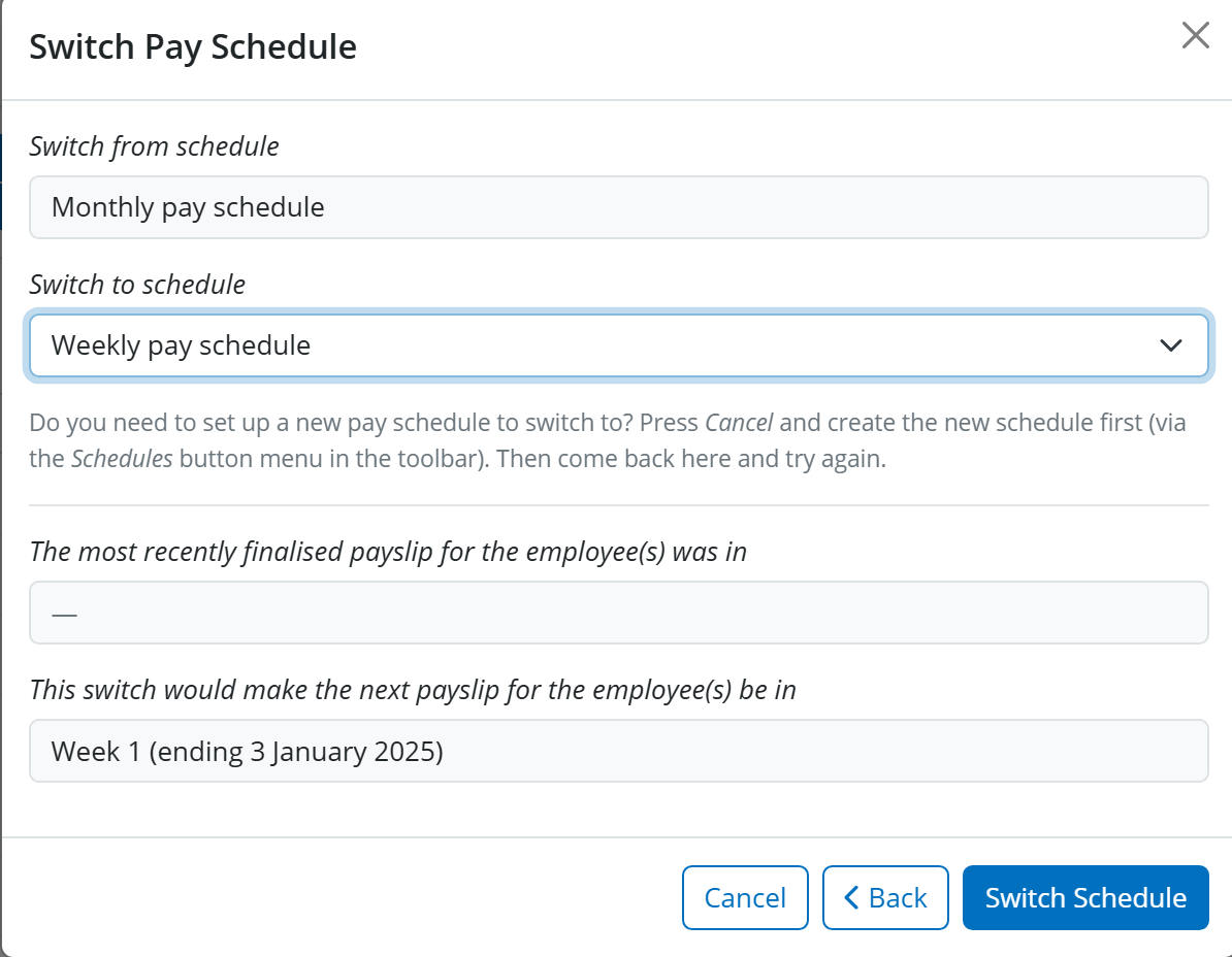 Switching Employee's Pay Frequency from Weekly to Monthly – BrightPay