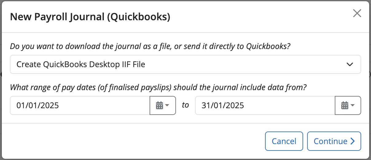 QuickBooks (Desktop IIF File) - CSV upload – BrightPay