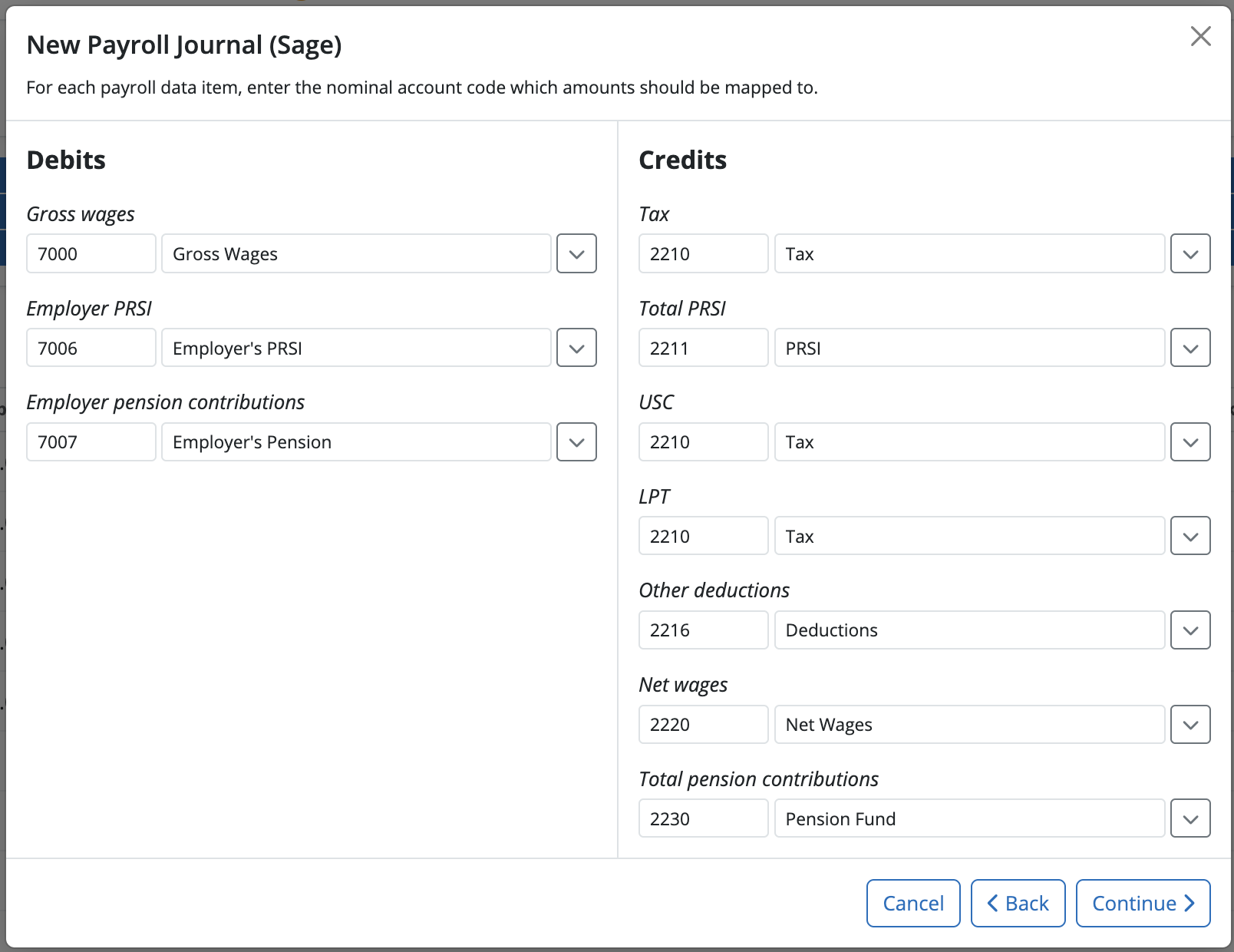 Sage Accounts - CSV upload – BrightPay