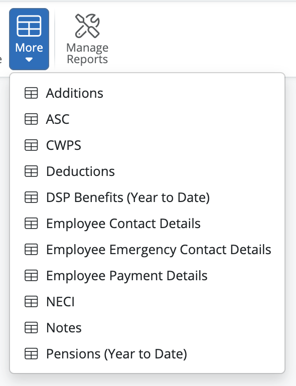 Saved Reports – BrightPay