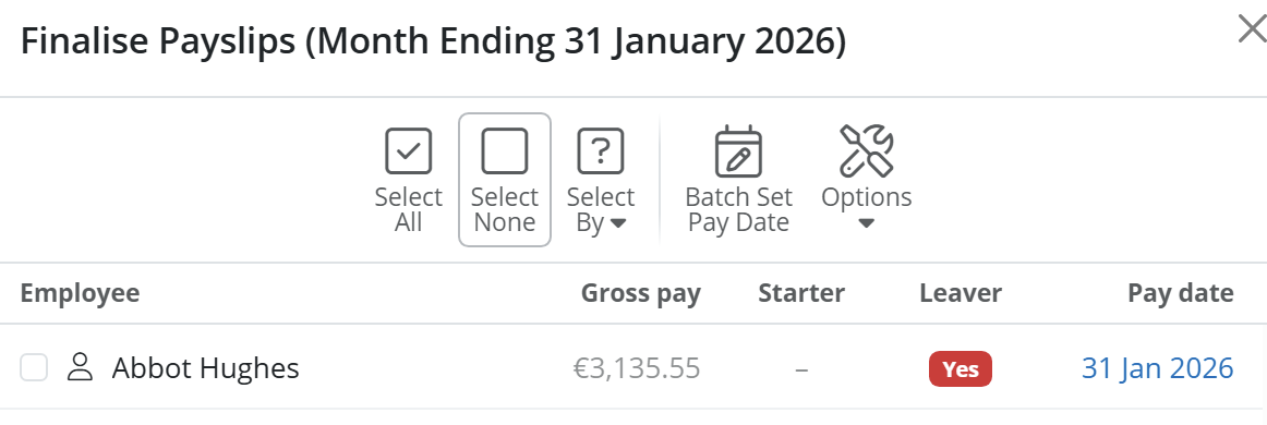 Processing a Leaver – BrightPay
